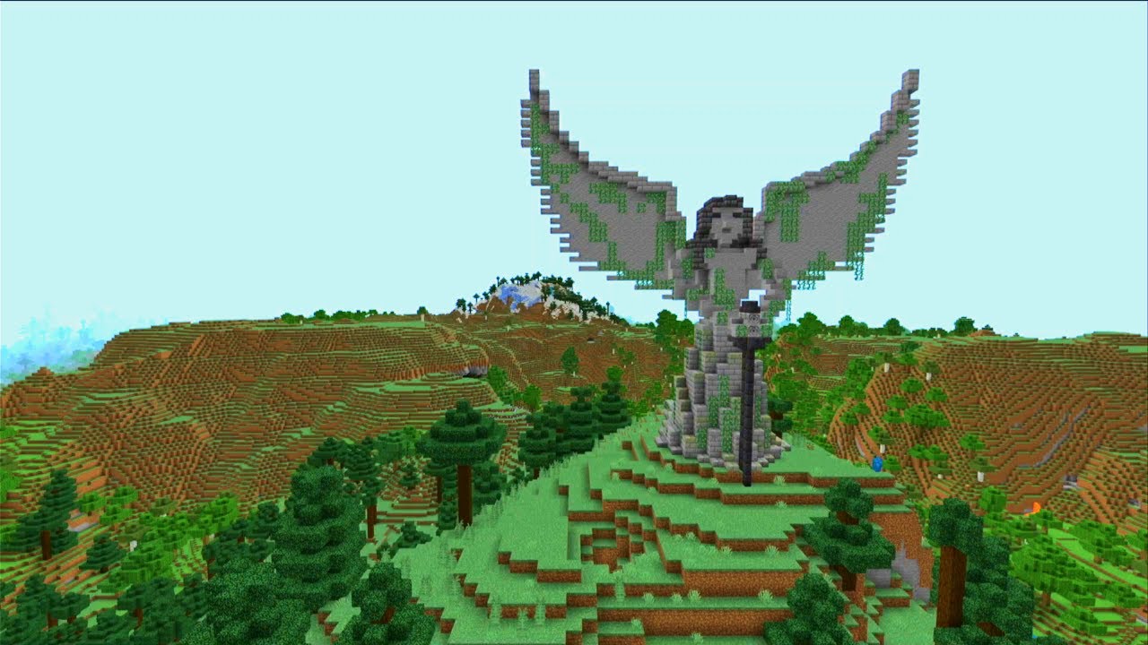 How to Build an Angel Statue in Minecraft - YouTube