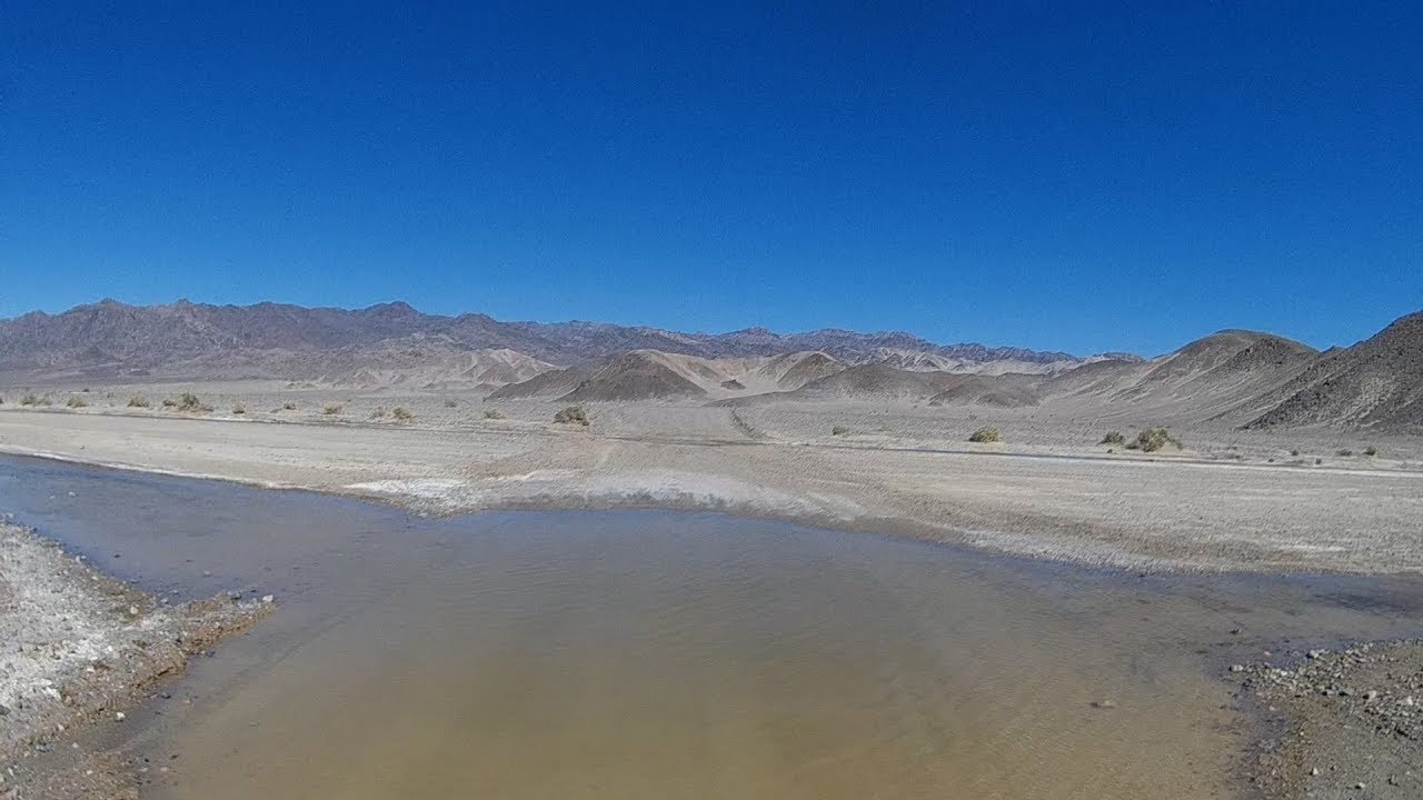 Harry Wade Rd timelapse northbound Armagosa river crossing Death Valley ...