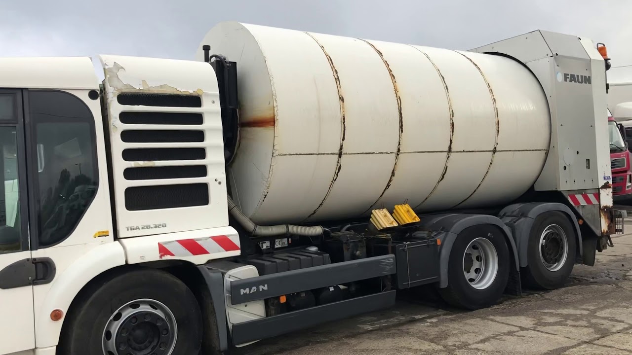 MAN TGM ŚMIECIARKA FAUN ROTOPRESS 518 NA SPRZEDAZ - YouTube