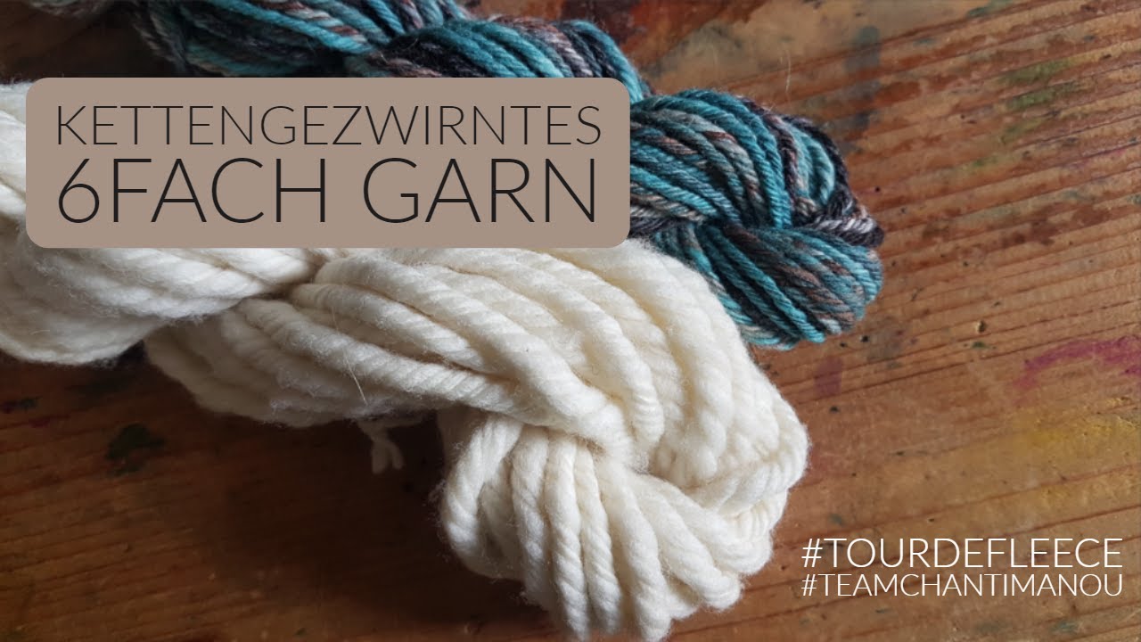6fach verzwirntes Garn aus zwei Fäden | #tourdefleece #challenge # ...