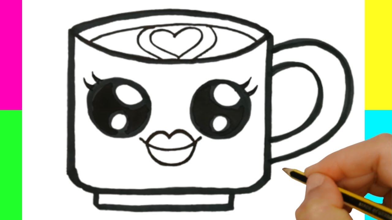 How to Draw a Cute Cup Easy - YouTube