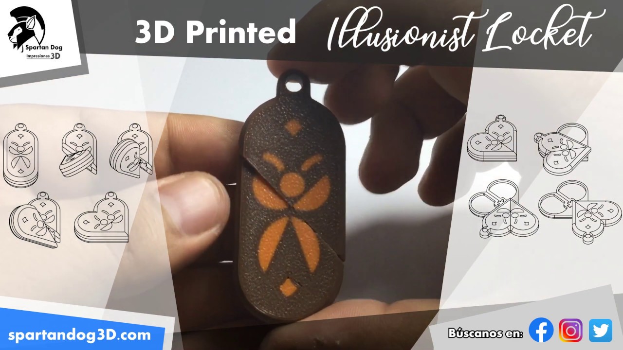 3D printed Illusionist locket - YouTube