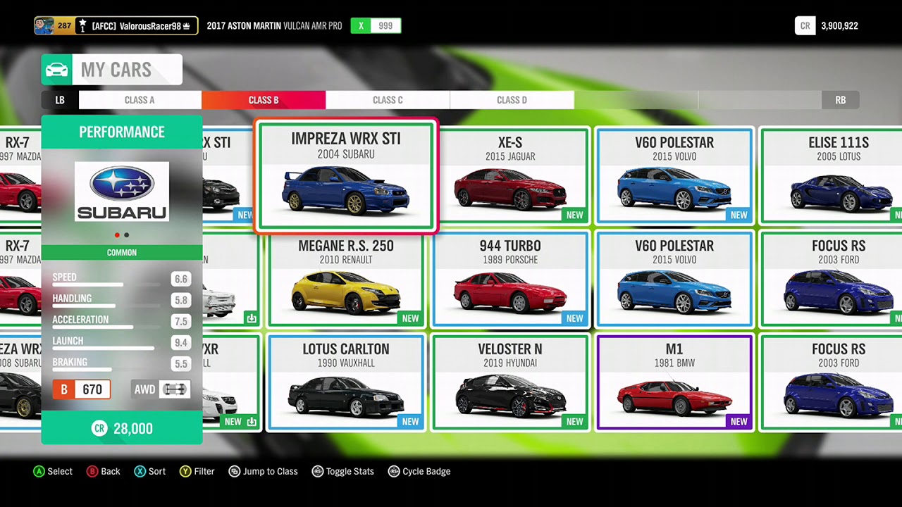 What Cars Do You Want From My Garage? - Forza Horizon 4 (D Class to S1 ...