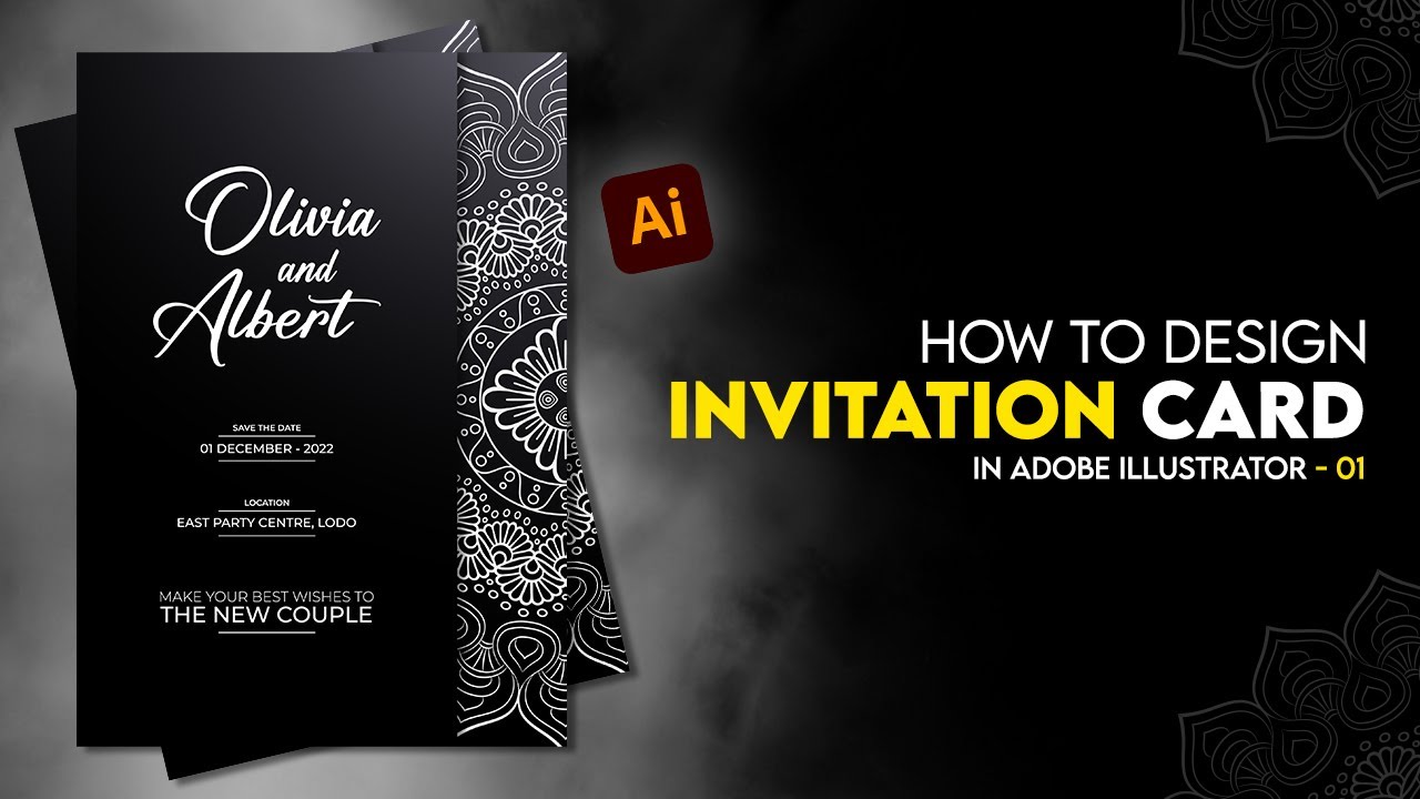 Professional Invitation Card Templates Design in Illustrator | Learn ...