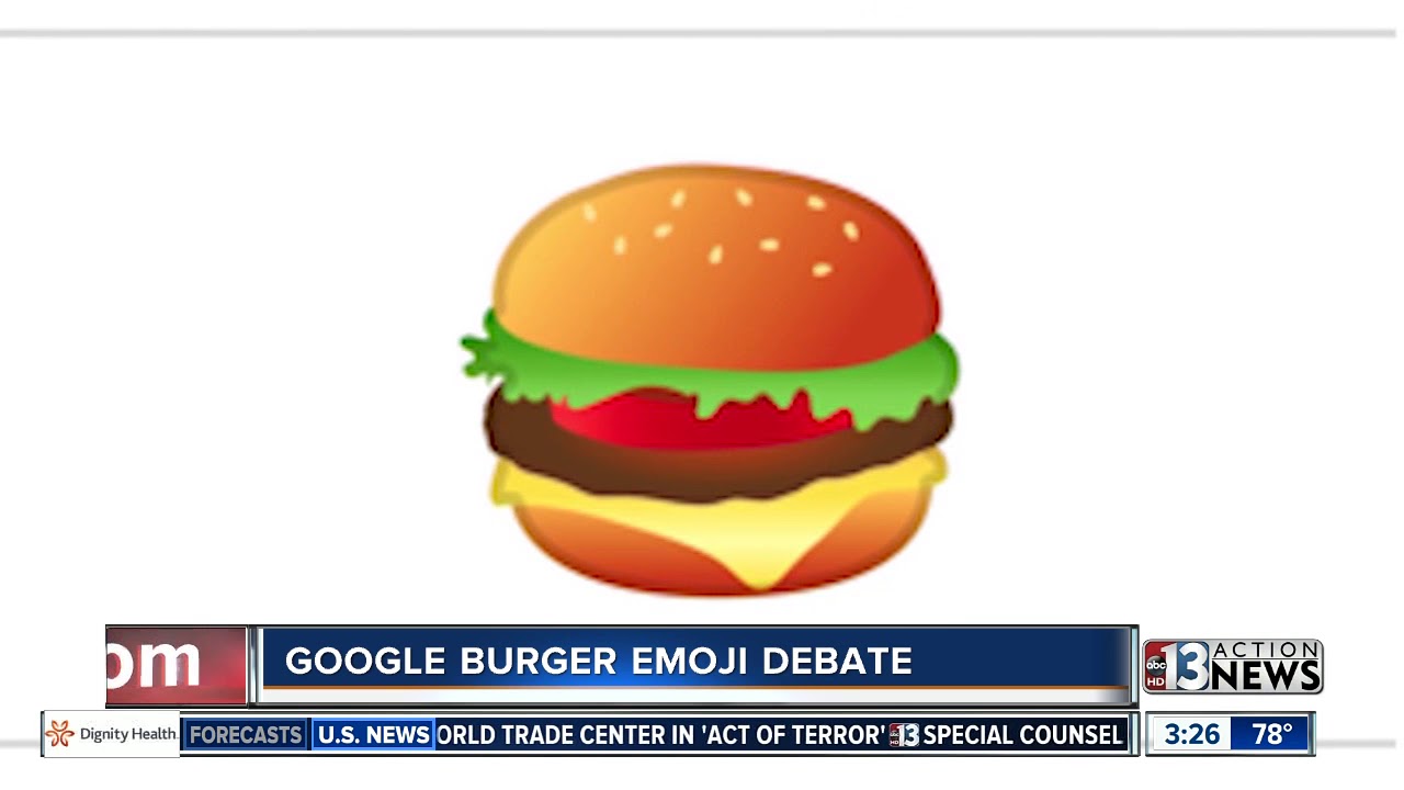 The great burger emoji debate - YouTube
