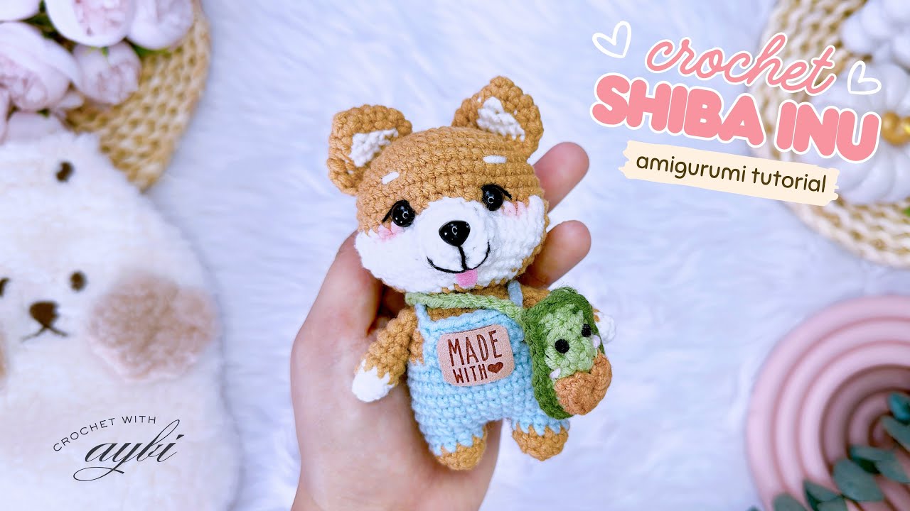 Shiba Inu Dog Crochet with Avocado Bag Part 1 | Free Amigurumi Crochet ...