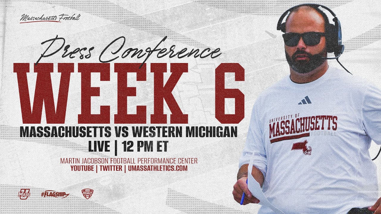 2025 Massachusetts Football - Week 6 (Western Michigan) Monday Press ...