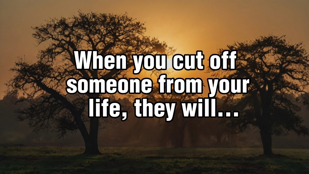 When You Cut Someone Off From Your Life, They Will...| Human Behaviour ...