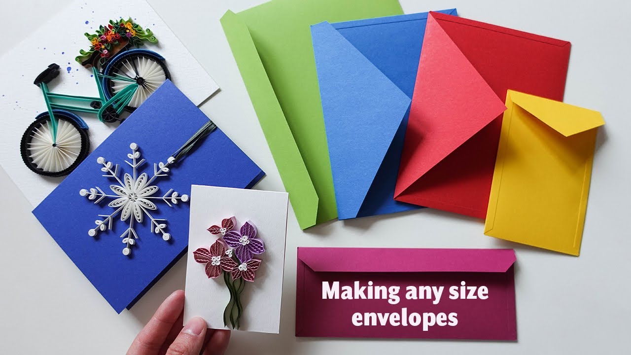 How to make custom envelope - ANY SIZE - Paper Quilling - YouTube