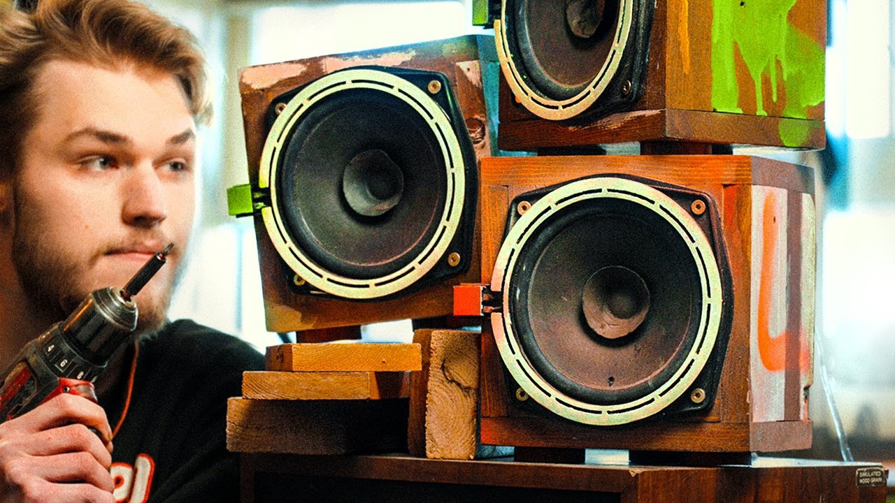 Upgrading my speakers with scrap materials - YouTube
