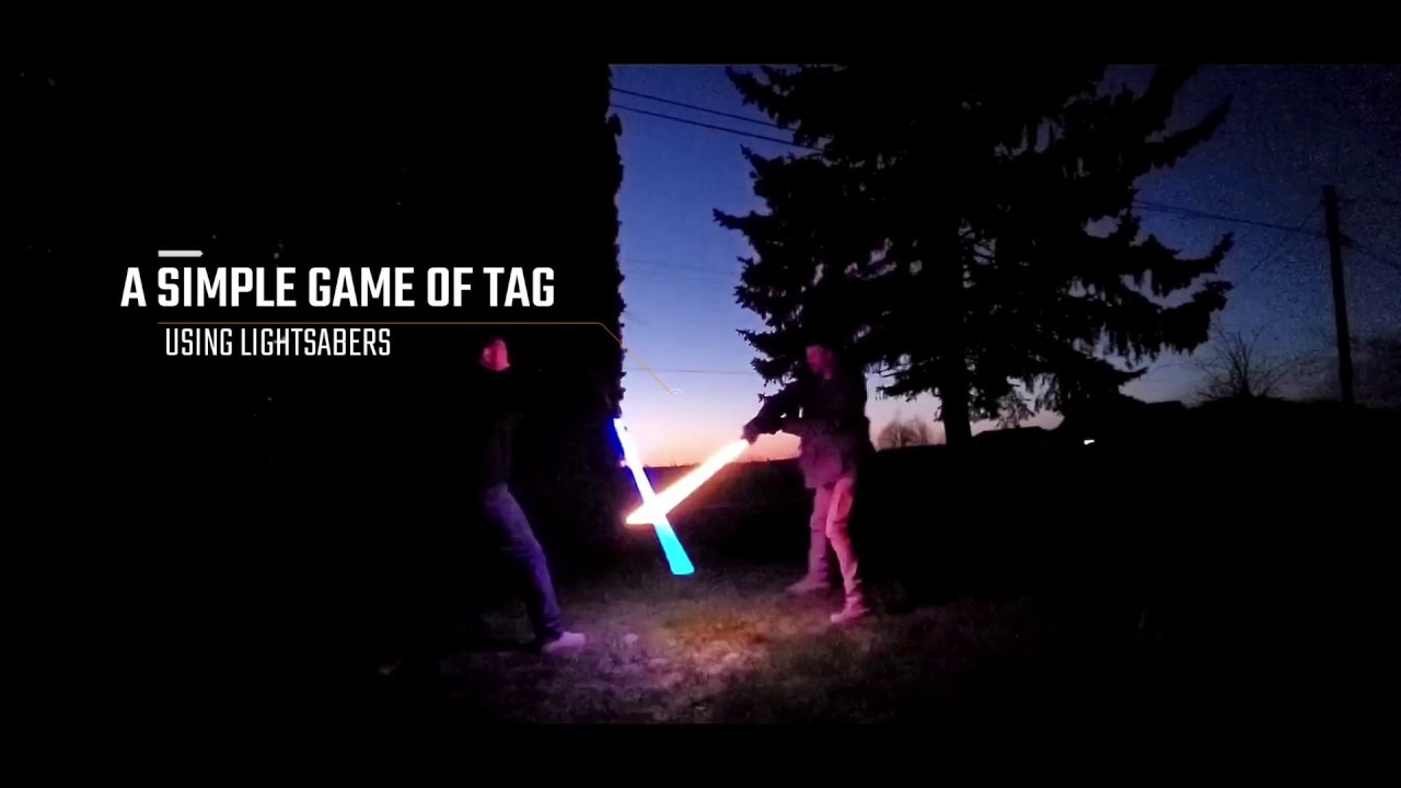 Lightsaber Tag - YouTube