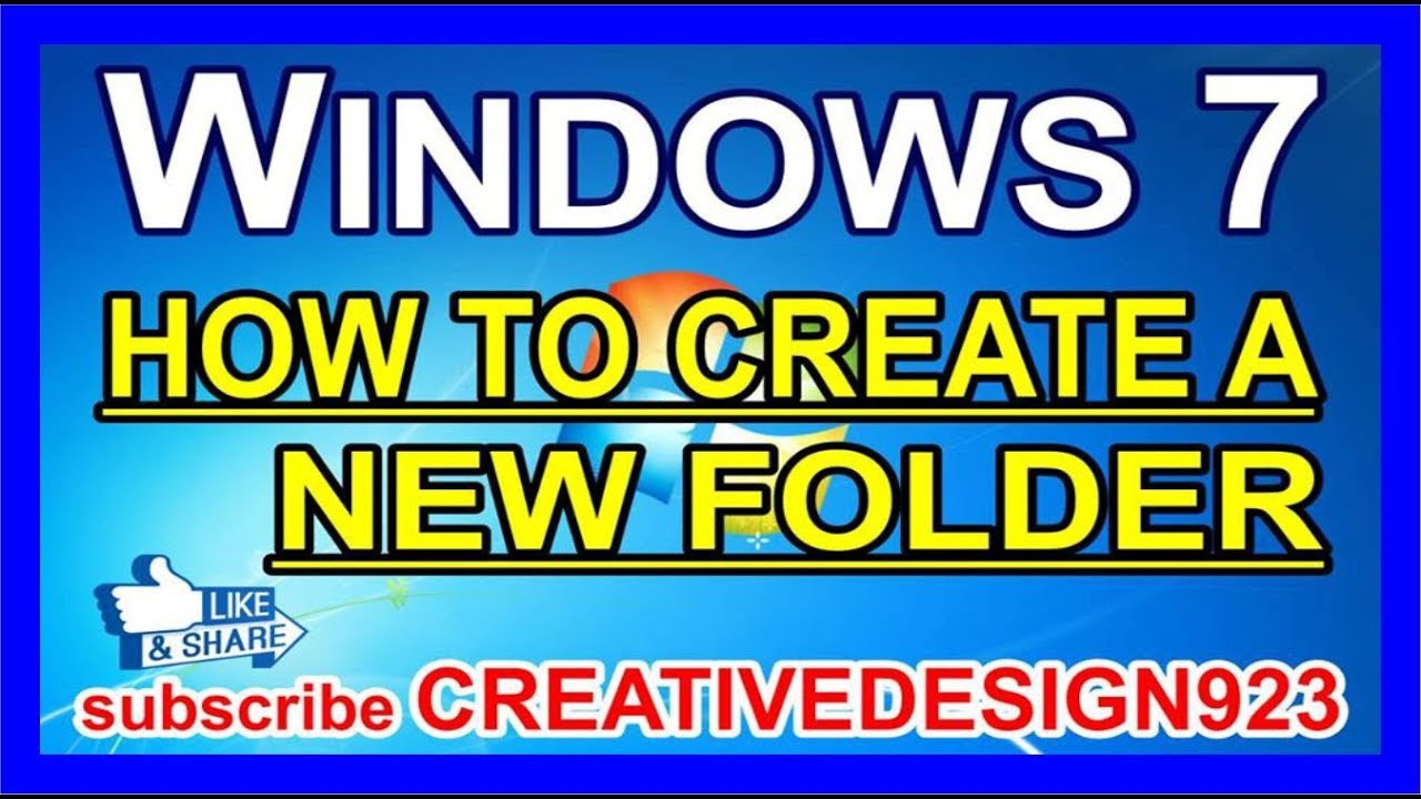 How to Create a New Folder in Windows 7_Creative Design - YouTube