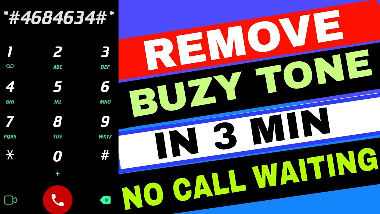 Number Waiting Se kaise Hataye Remove busy Tone during Call in 3 Min📴📴 ...