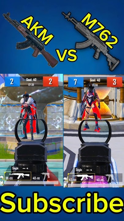 AKM vs M762 Comparison in Gildade Place In New Themed Arena | #zodking #pubg #pubgM - YouTube