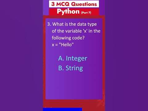 Part 7a - Python MCQ - Q&A | Most asked Interview Questions - YouTube