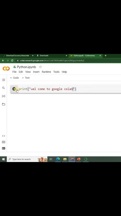 How to execute a python program using Google colab - YouTube
