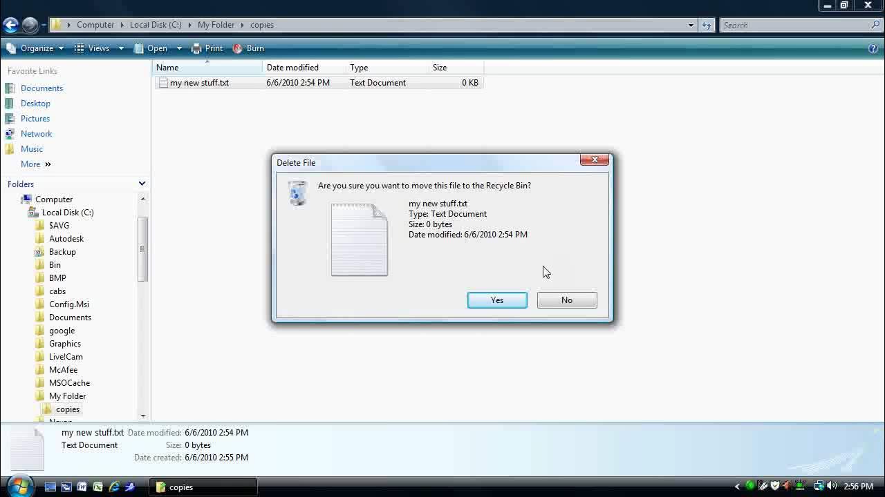 Create, Copy, Move, Delete & Rename Files and Folders in Windows - YouTube