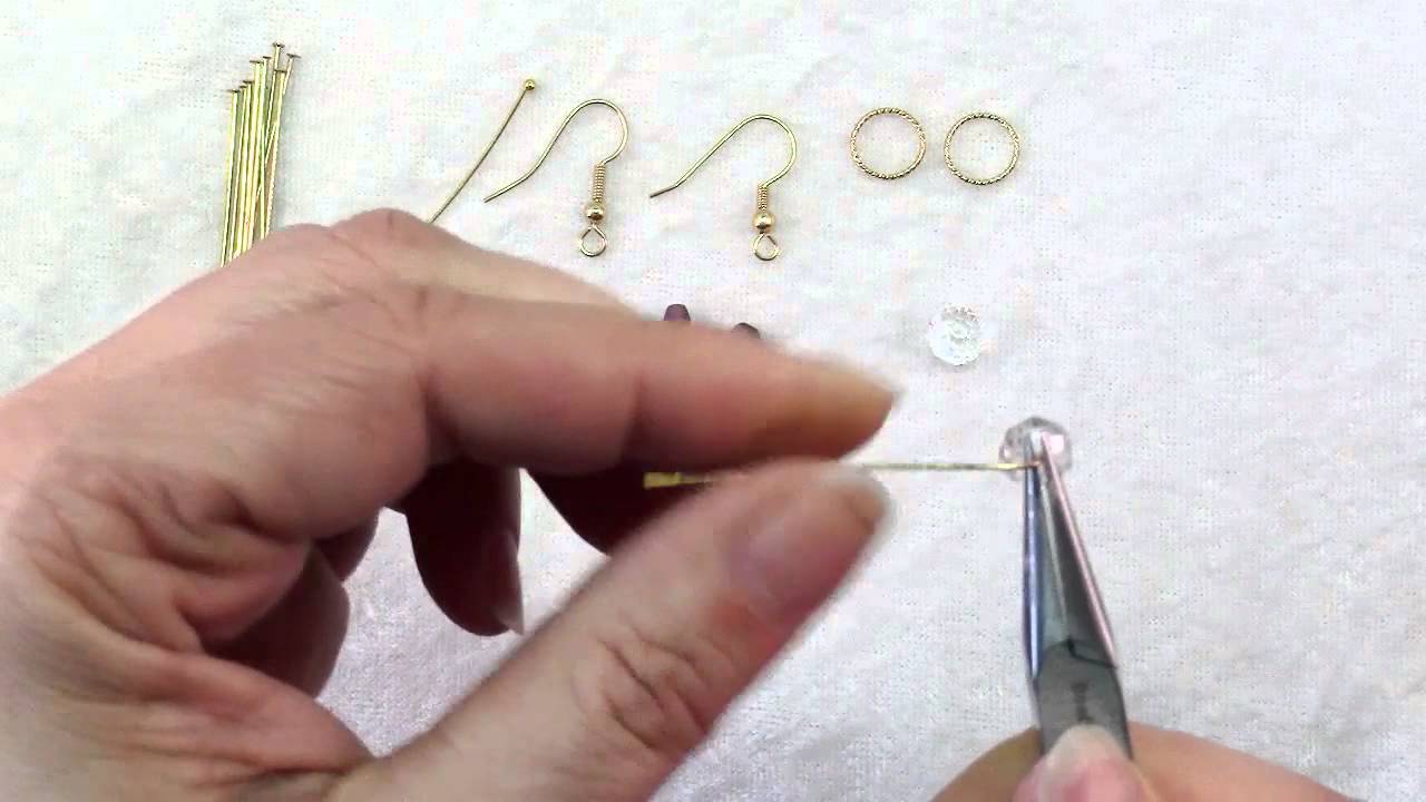 How To Make Rings & Crystals Dangle Earrings - YouTube