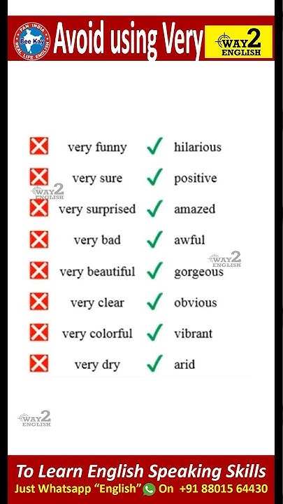 Avoid Using Very | Don’t Use Very - YouTube