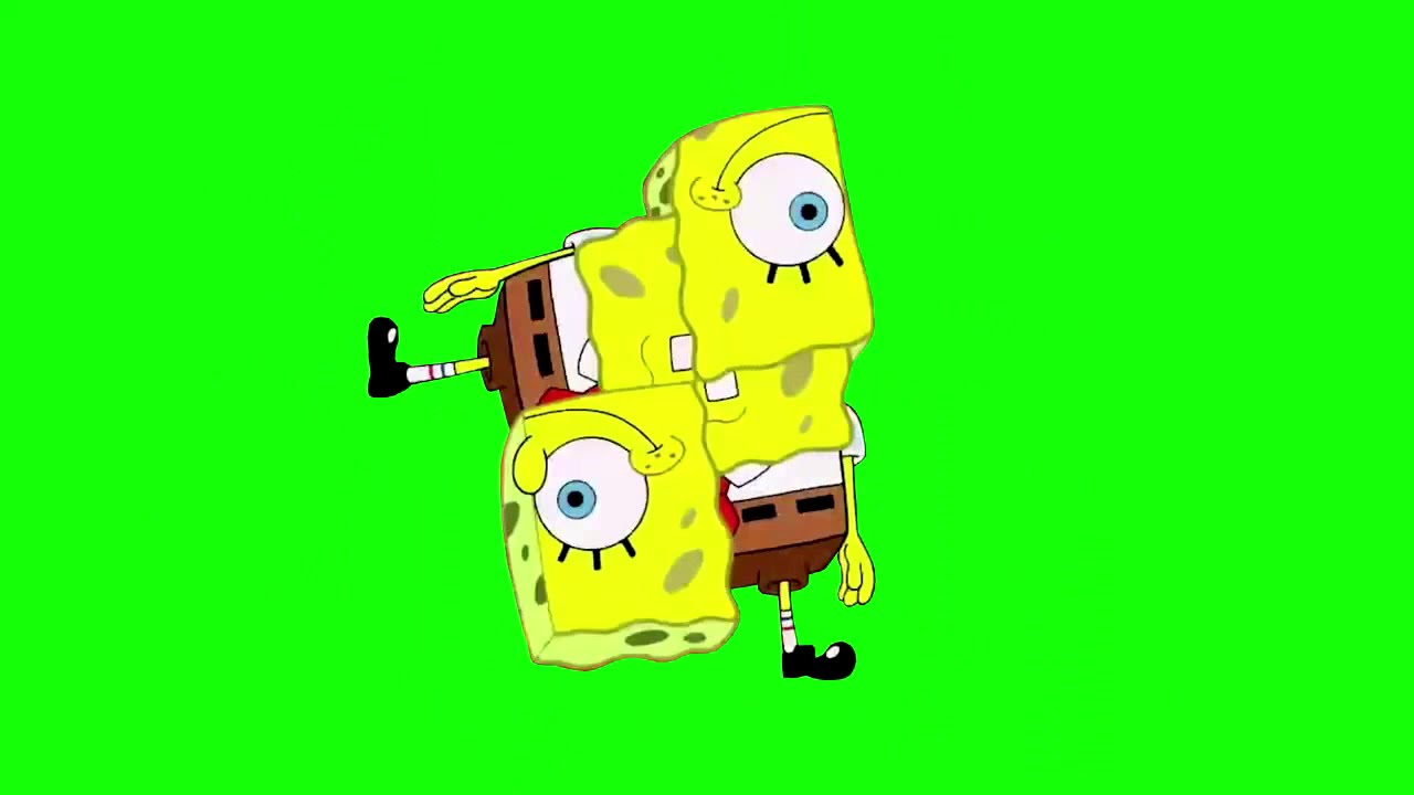 Spongebob squarepants (green screen)(4K) No music part - 1 - YouTube