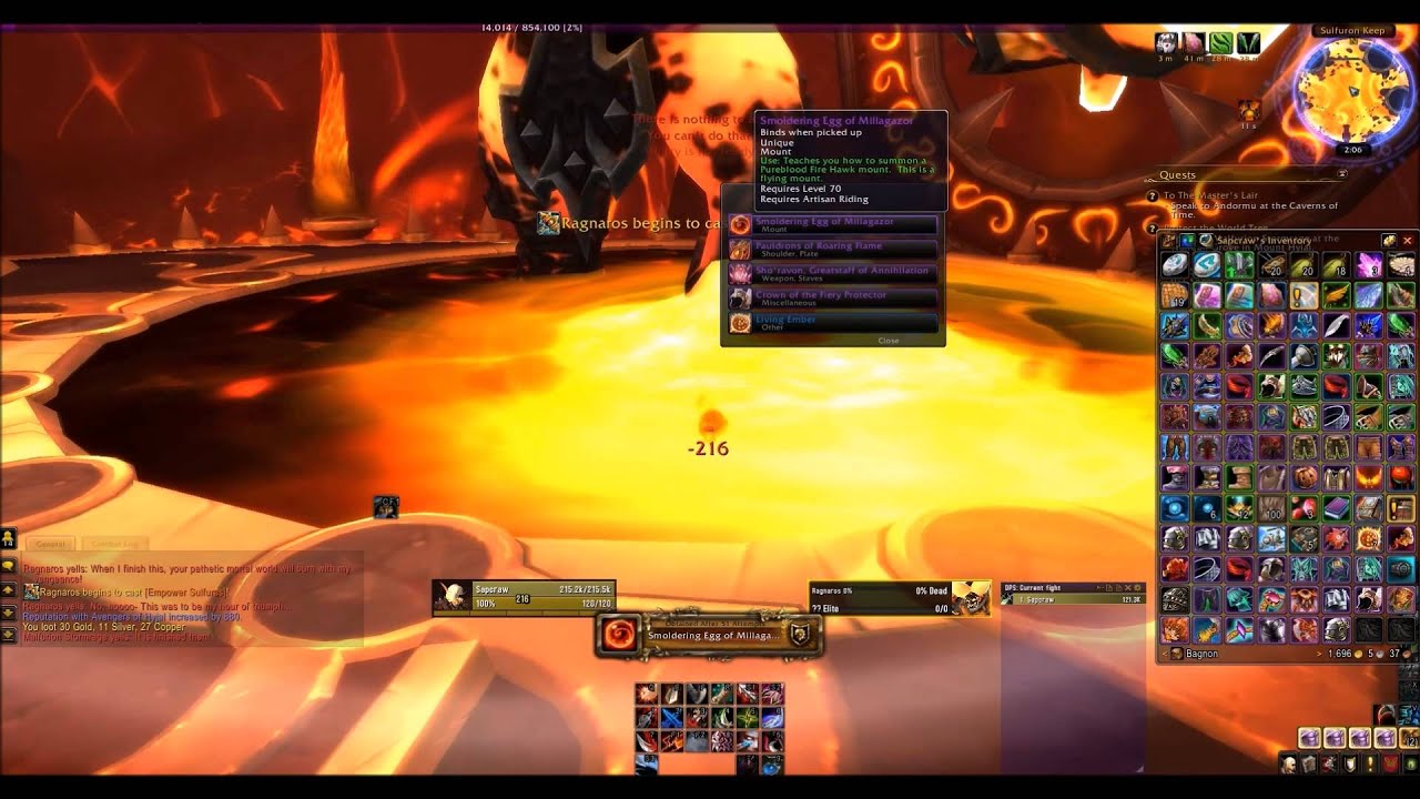 World of Warcraft: Smoldering Egg of Millagazor DROP! - YouTube