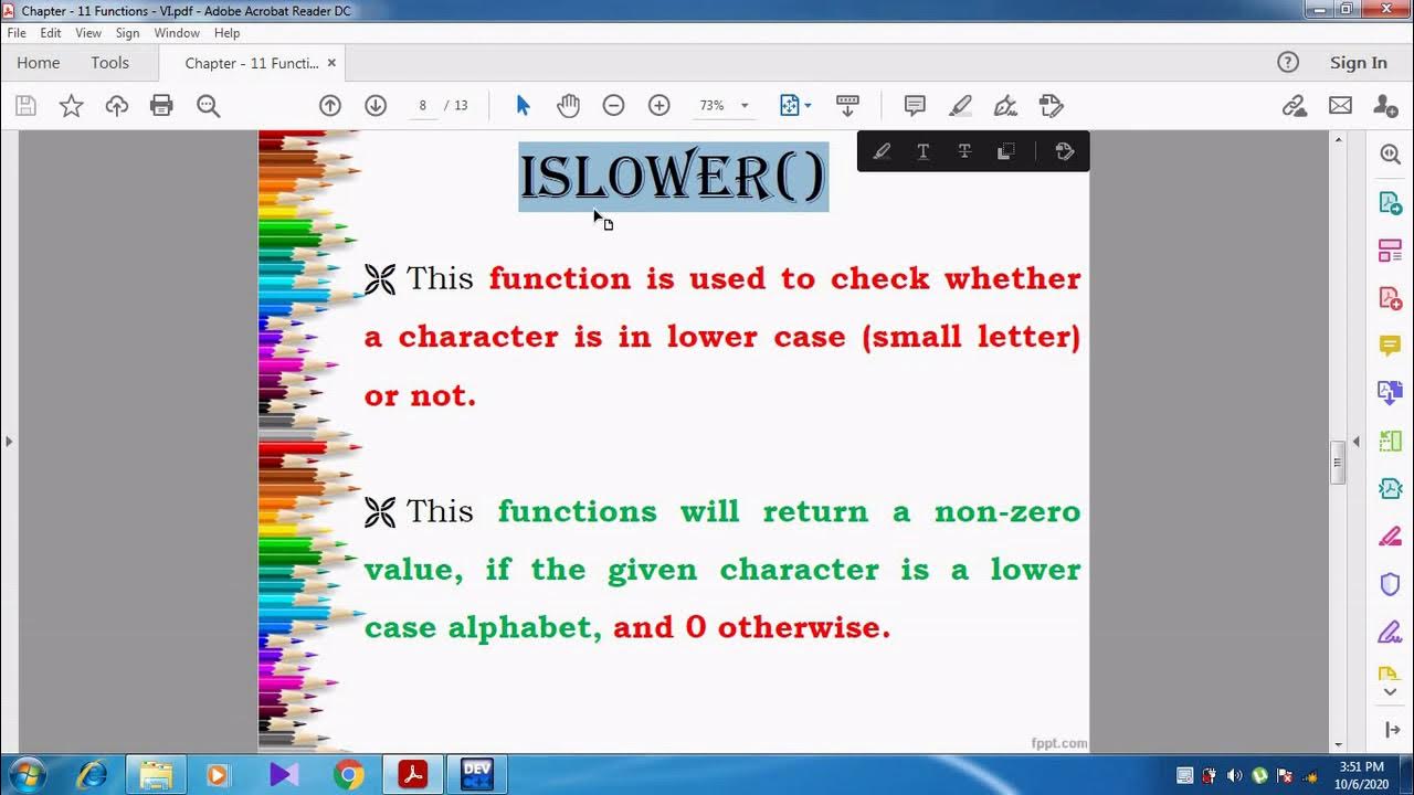 Character Functions – isdigit(), islower(), and isupper() - YouTube