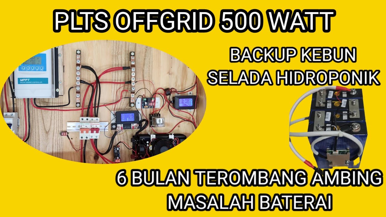 6 bulan menggunakan plts untuk backup kebun selada hidroponik. masalah ...