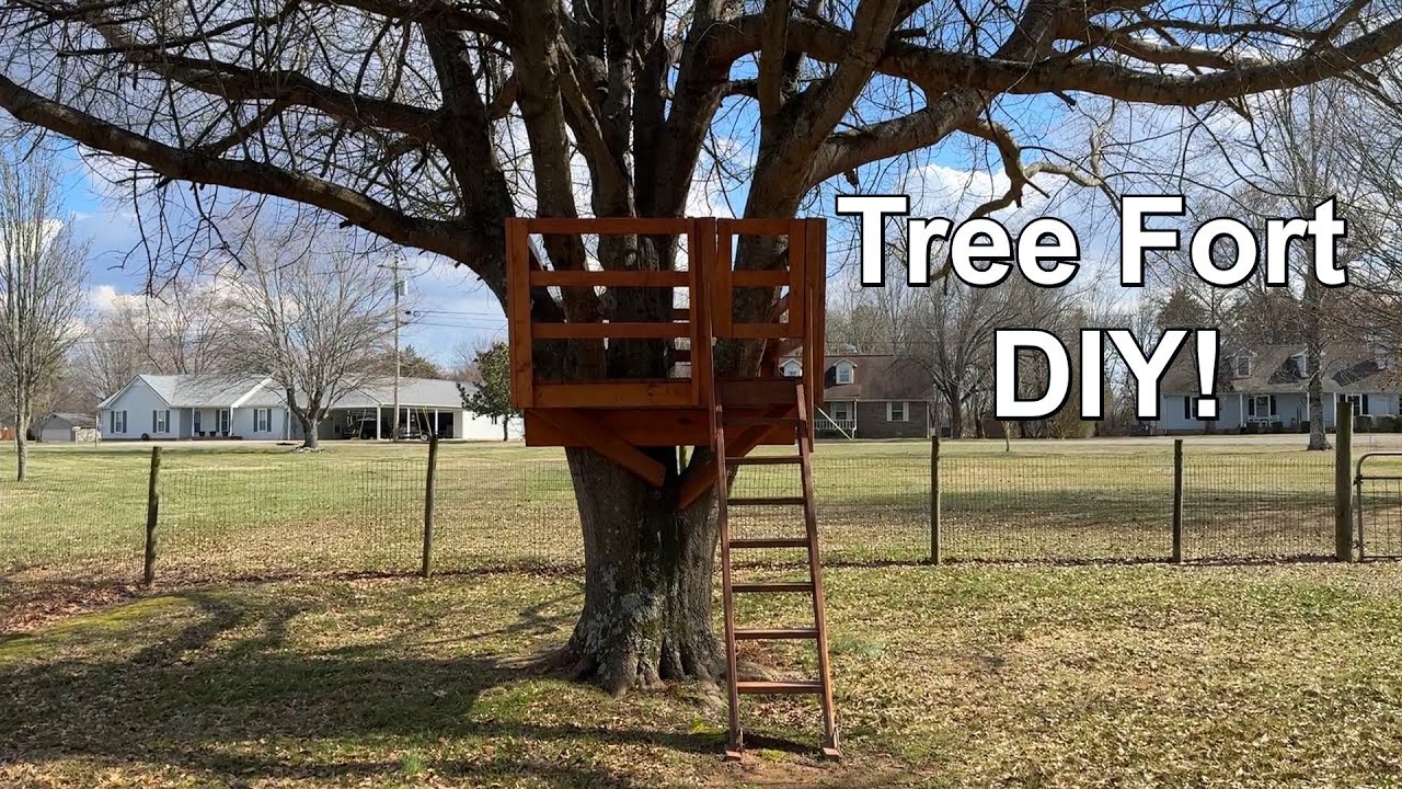 Tree Fort Build DIY! - YouTube