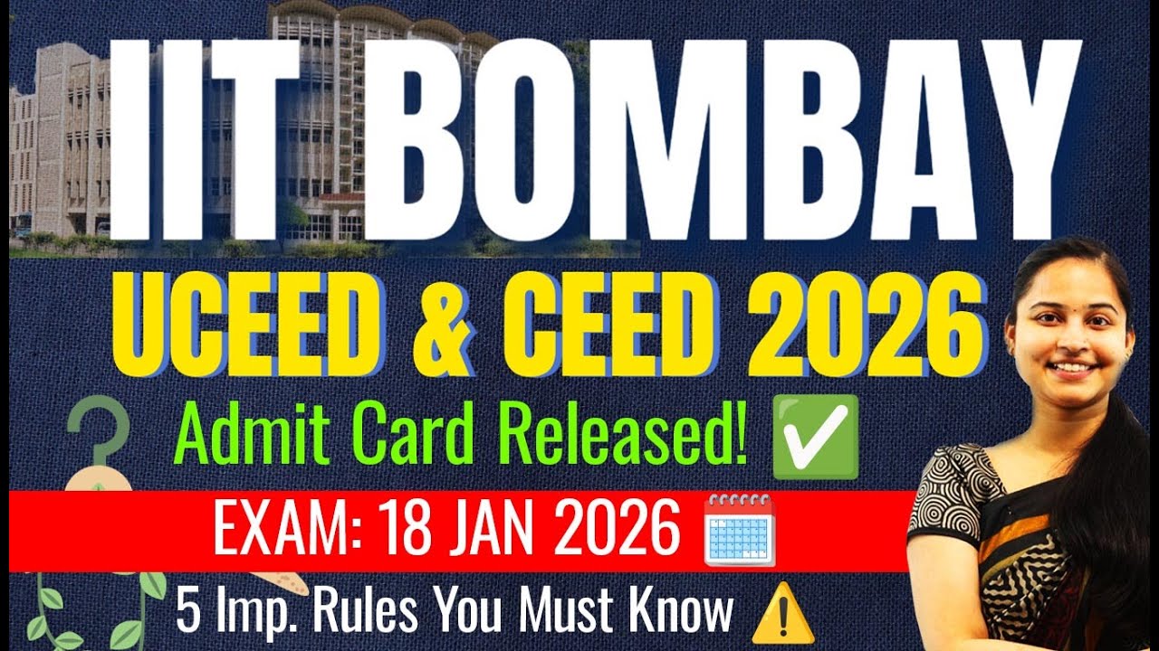 UCEED & CEED 2026 Admit Card OUT! 🚨 Download Now | Exam Pattern ...