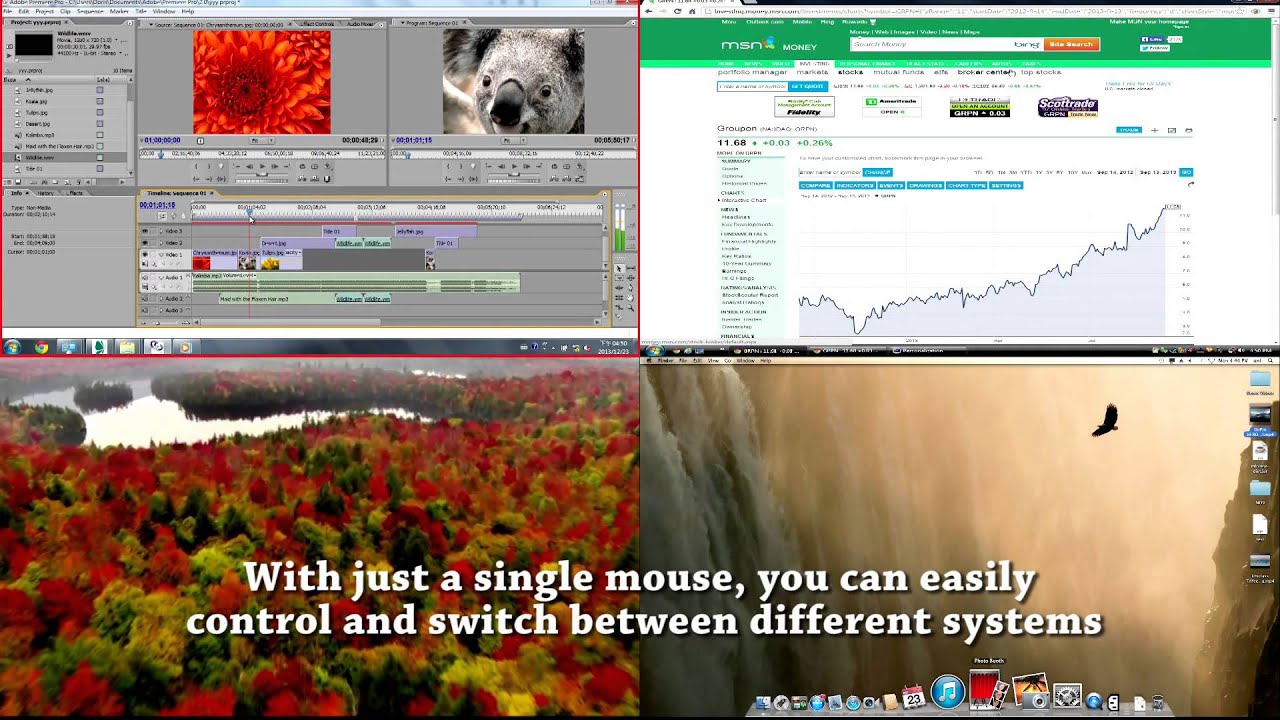 Real time switching KVM switch, multi-view from all four sources, RD ...