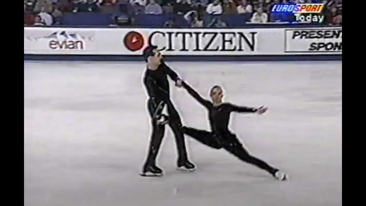 Beautiful blonde figure skater STRETCHED TO SPLITS on ice - YouTube