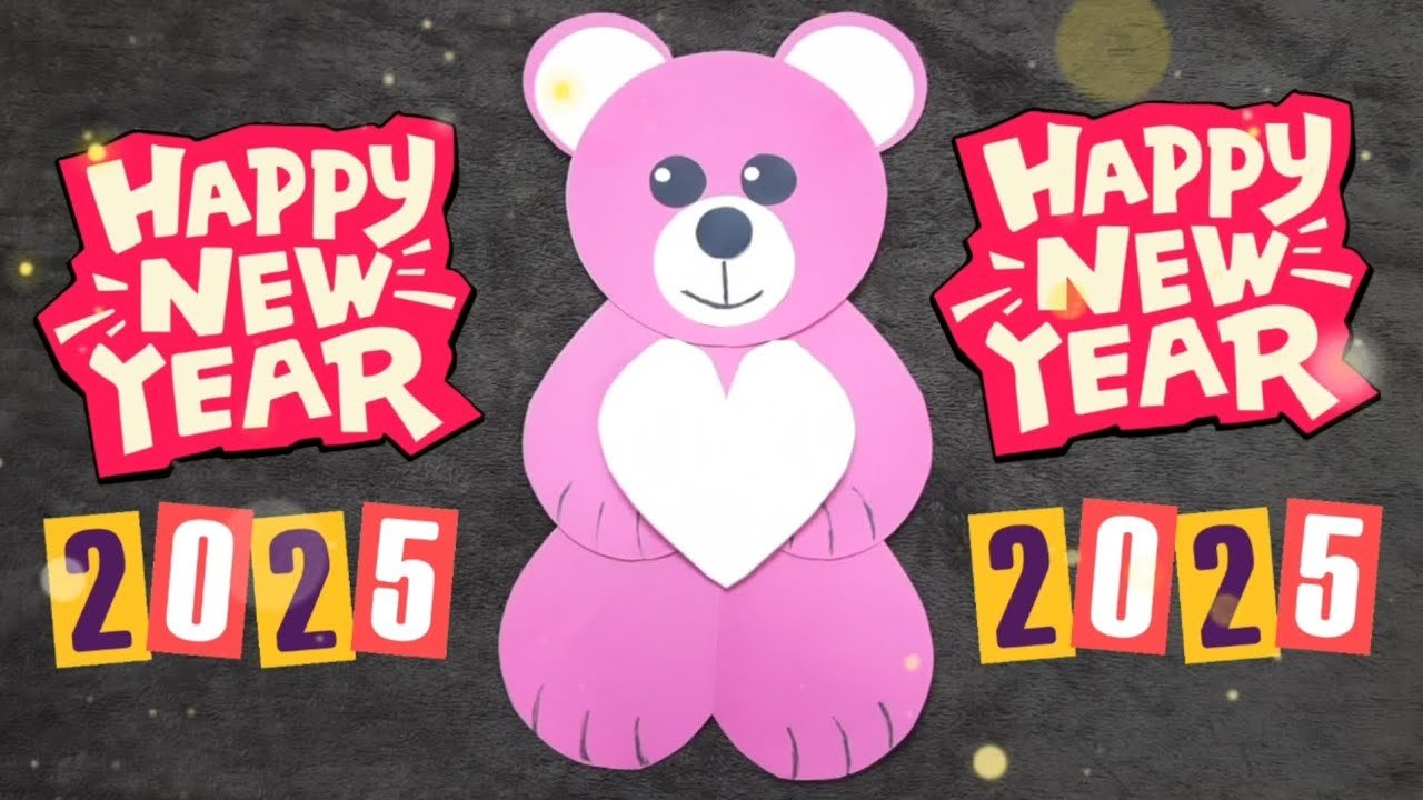 New year Card making || Handmade Happy New year 2025 || DIY Greeting ...