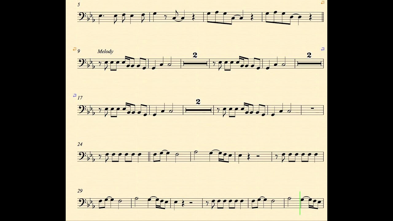 Fall Down - Miley Cyrus - Trombone - Sheet Music, Chords, and Vocals ...