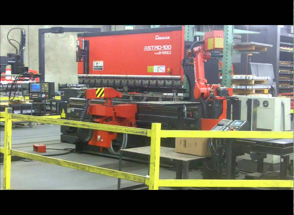 Amada Astro 100 Robotic Bending Cell - YouTube
