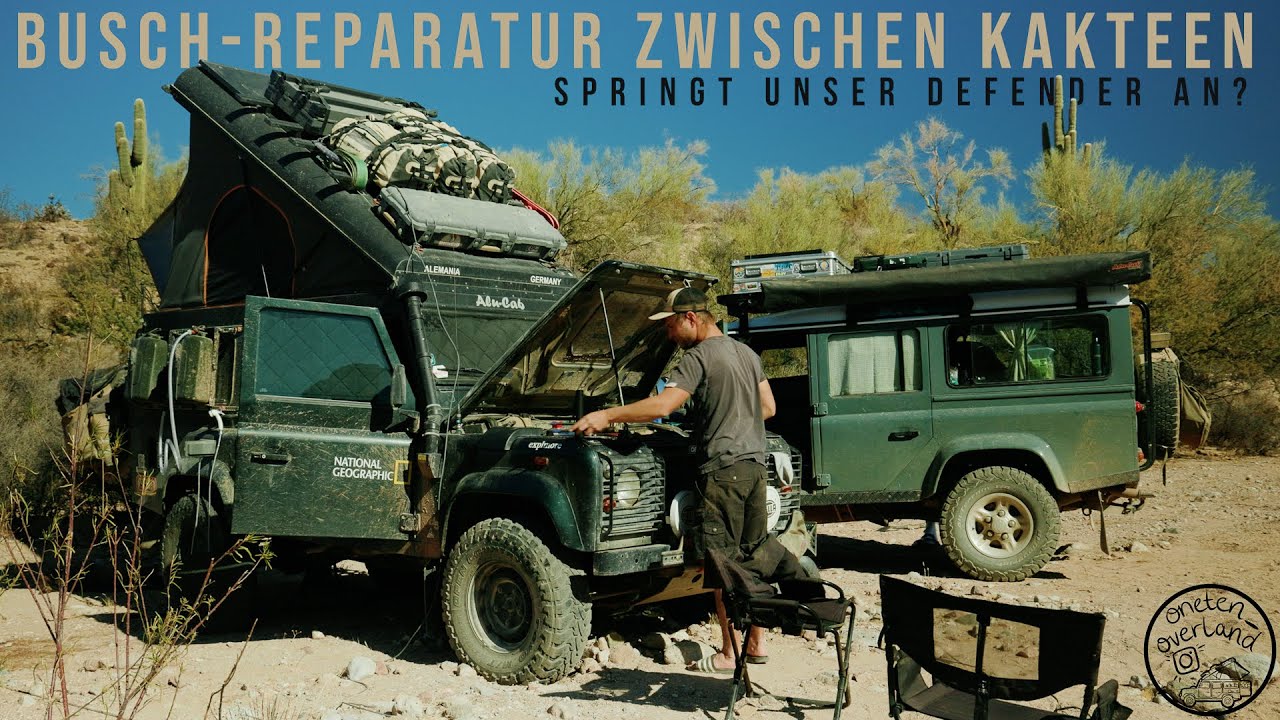 Defender Busch-Reparatur zwischen Grand Canyon, der Route 66 und ...