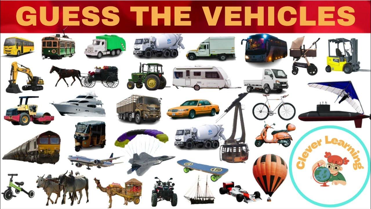 Guess the Vehicles in 3 seconds..! | 50 Vehicles Quiz - YouTube
