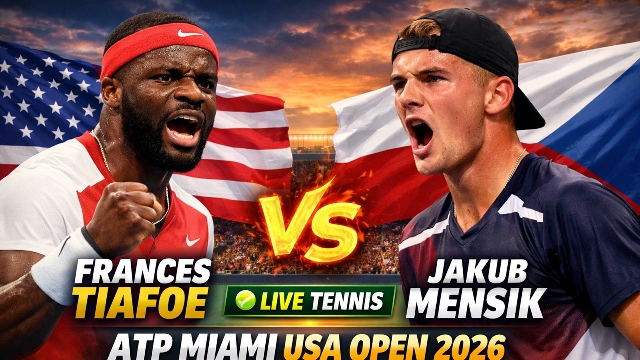 Frances Tiafoe vs Jakub Mensik 🎾LIVE TENNIS ATP MIAMI USA OPEN 2026 ...