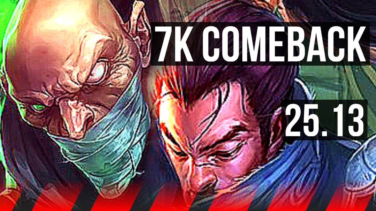 SINGED vs YASUO (TOP) | 7k comeback, Legendary, 8 solo kills, 39k DMG ...