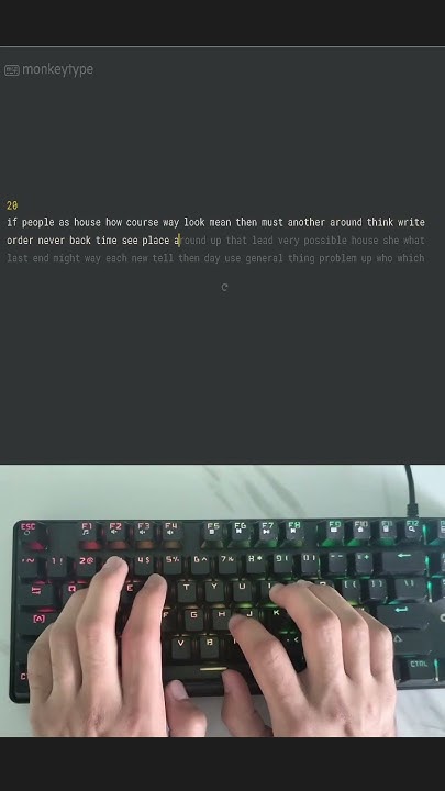 121 wpm in MonkeyType #typing #120wpm #speedtyrecenter #qwerty #mechanicalkeyboard #keyboard ...