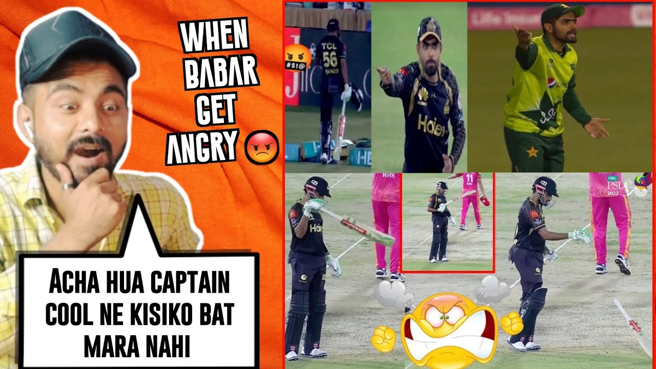 Angry Babar Azam 😡 | Babar Azam Top Angry Moments | Peshawar vs ...