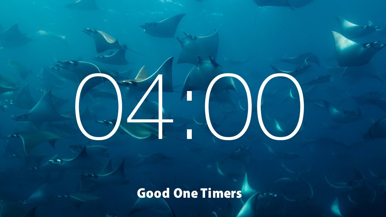 4 Minute Countdown Timer with Relaxing Music | 4K | Alarm | School of ...