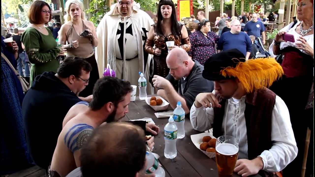PA Ren Faire: Scotch Egg Eating Contest!! - 9/30/12 - YouTube