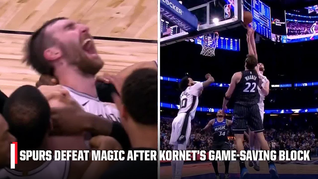 WILD ENDING 🤯 Spurs hold off Magic's comeback after Luke Kornet's game ...