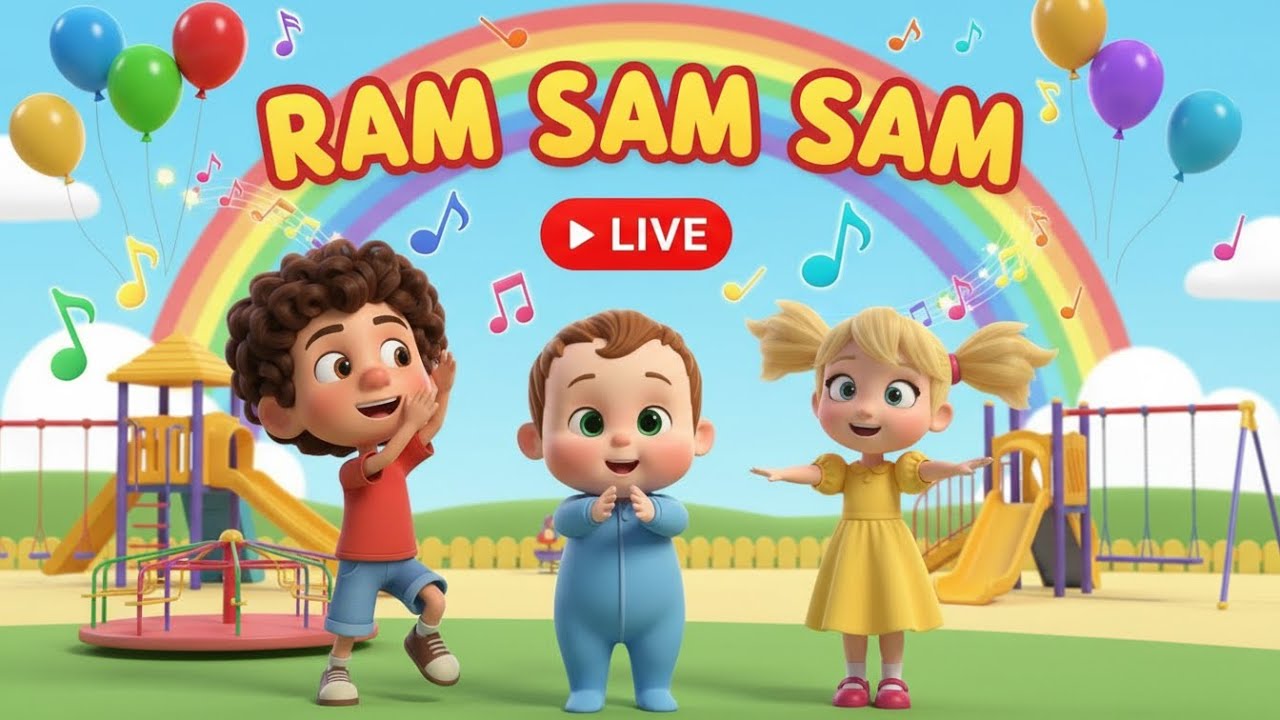 Ram Sam Sam 🔴 LIVE | Fun Action Song for Kids | Nursery Rhymes & Baby ...