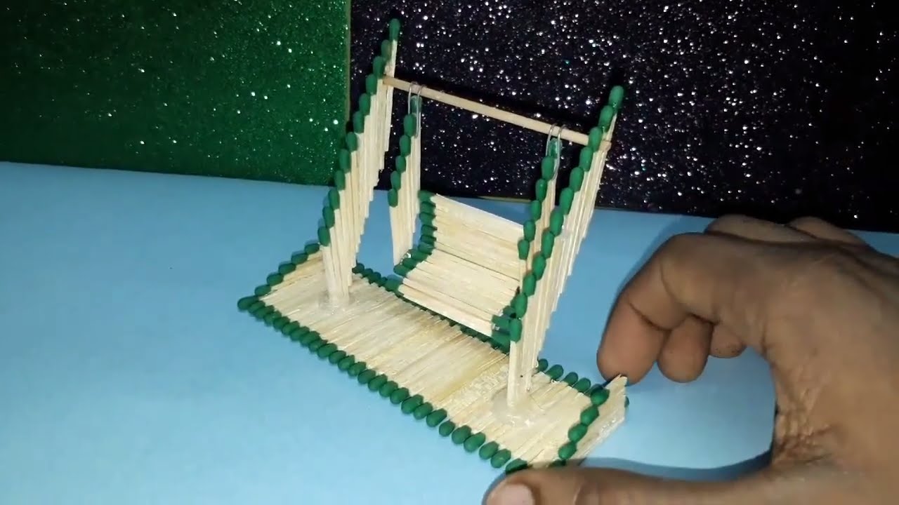 Match Stick Art:Matches Miniature Swing |Matchstick Jhula | Bipul ...