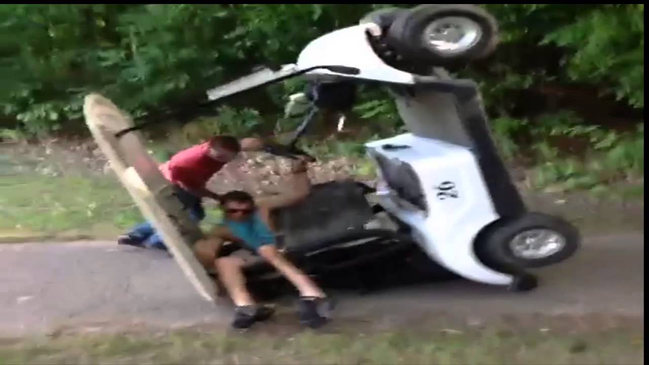 Golf Cart Fail - YouTube