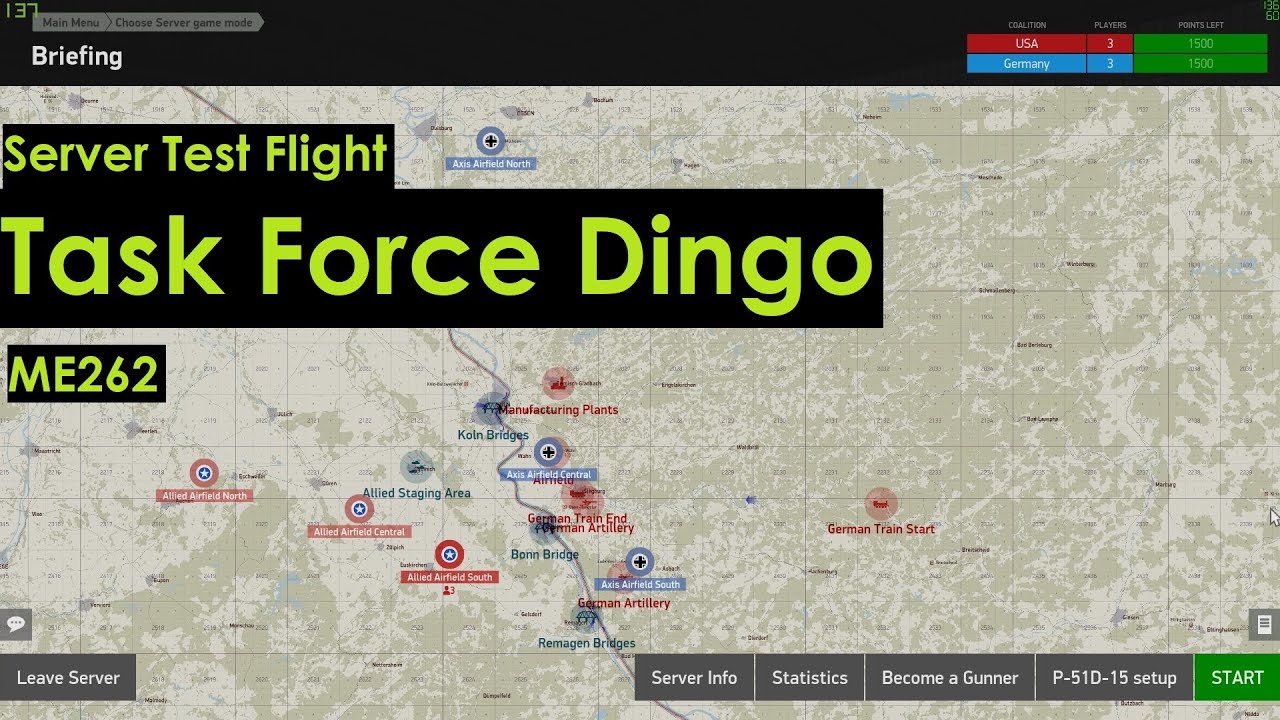 Server: Task Force Dingo - ME 262 sortie - (IL-2 Great Battles) - YouTube