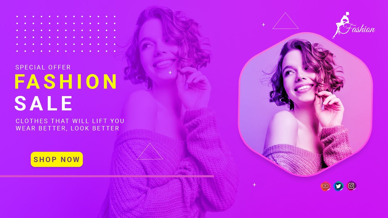 How to Create Professional Fashion Banner Design in Photoshop Tutorial ...