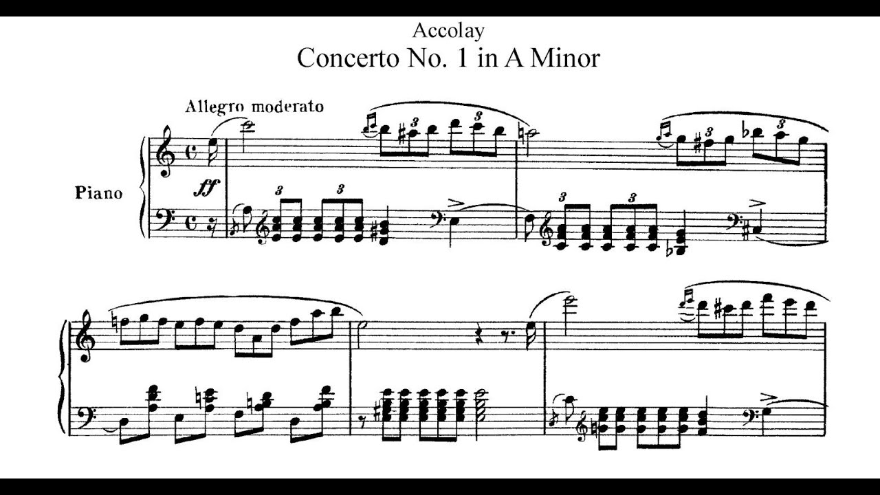Jean Baptiste Accolay | Concerto para Violino em Lá menor No 1 | Piano ...