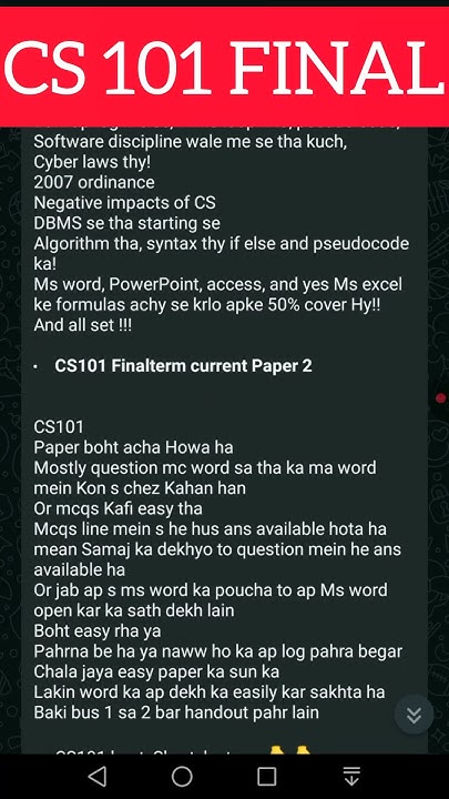 📚 CS101 Final Term Past Paper | Important Questions & Solutions 🎓 - YouTube